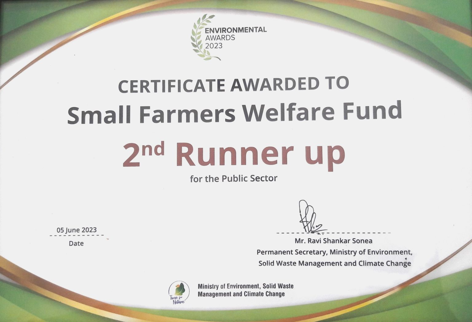 Small Farmers – Welfare Fund